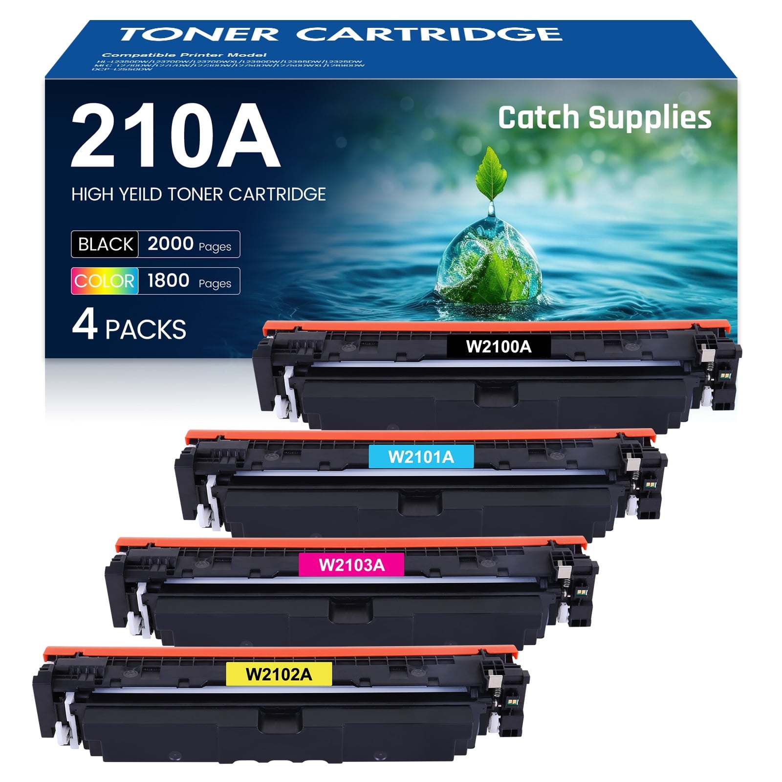 210A Toner Cartridges (with Chip) Compatible for HP Color laserjet Pro ...