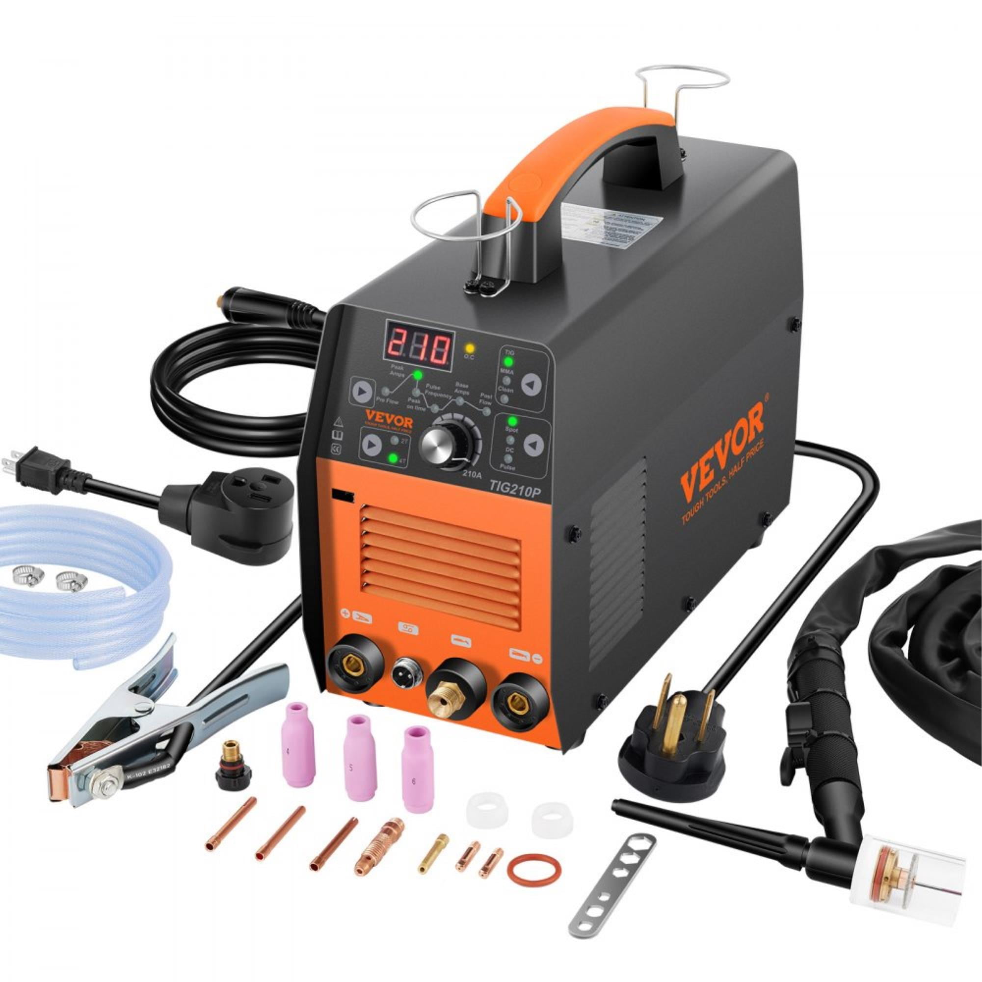 210Amp 3-in-1 TIG Welder - HF TIG/Stick/Clean Welding Machine, Dual ...