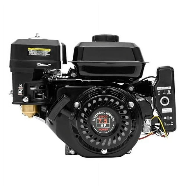 210CC 4 Stroke Electric Start Gas Powered Engine, 7.5HP 3600RPM OHV Gas Motor Air Cooled Single ...