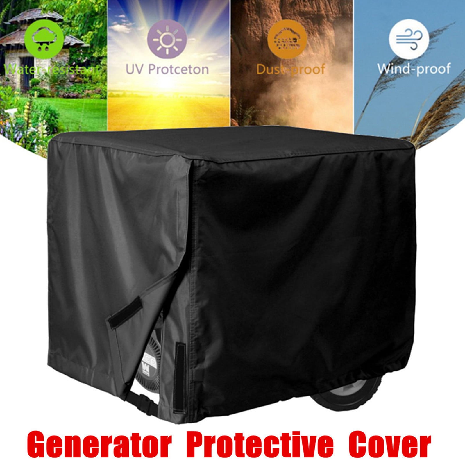 210D Oxford Cloth Black Generator Cover,Heavy-Duty Waterproof ...