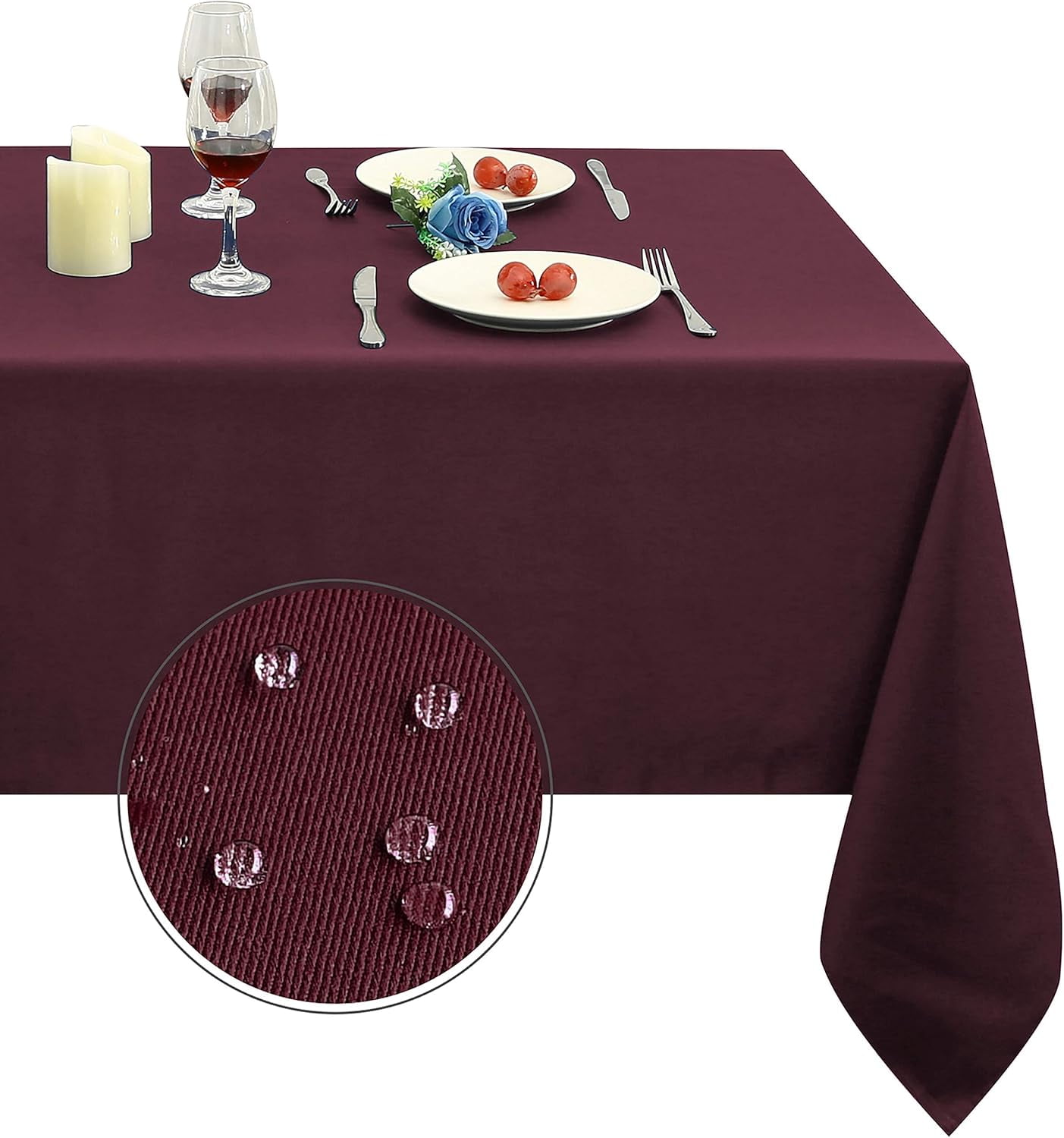 210GSM Rectangle Table Cloth - Heavy Duty Water Resistance Microfiber ...
