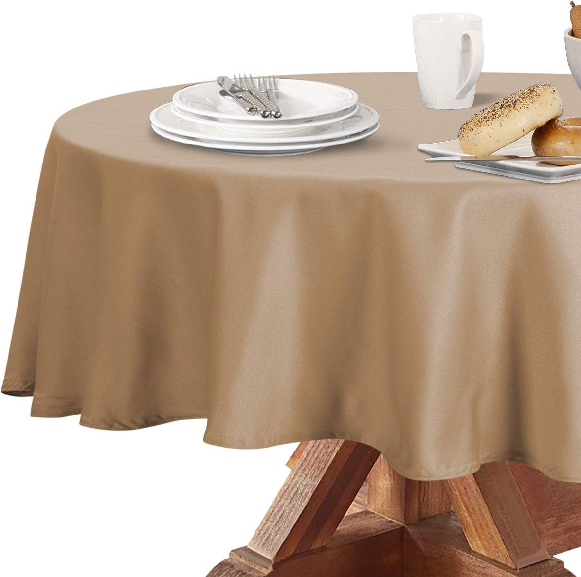 210GSM Round Table cloth, Water Resistance Microfiber Tablecloth ...