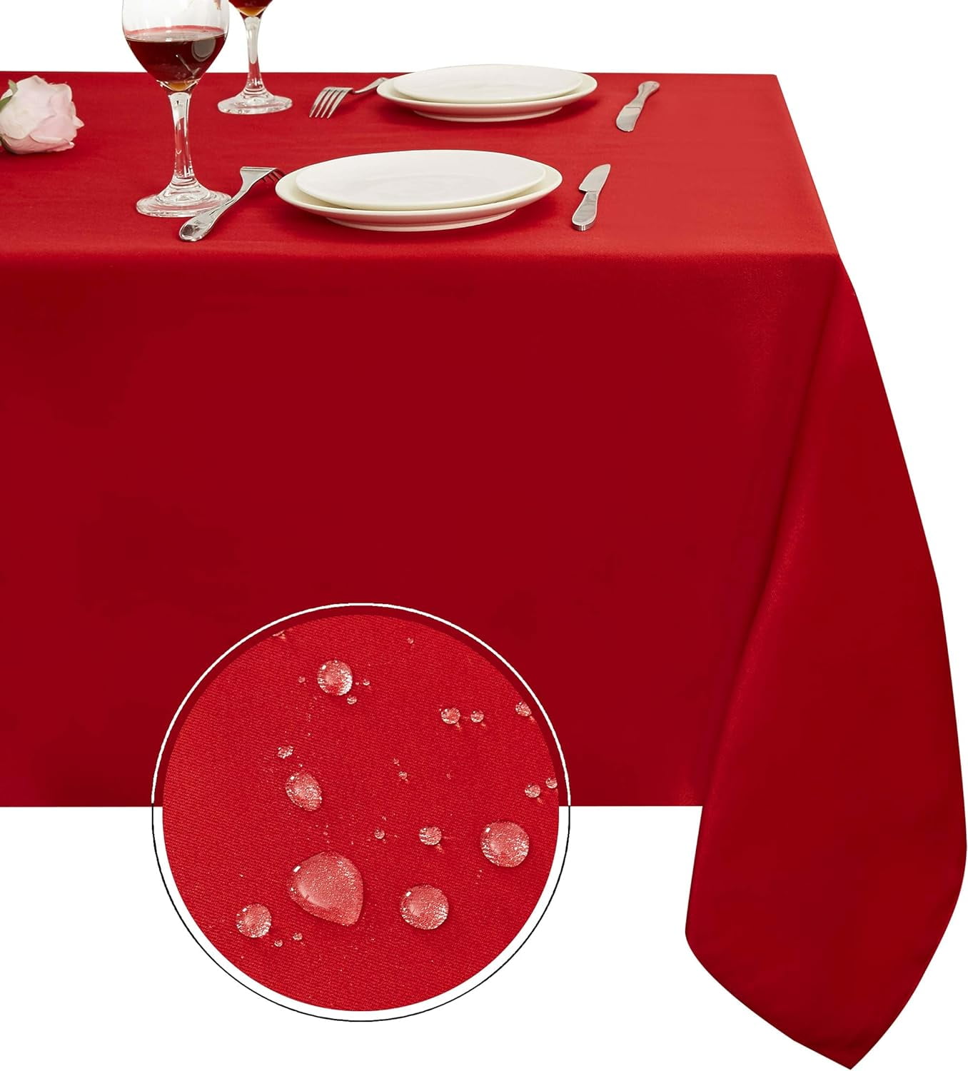 210GSM Square Table Cloth - 60 x 60 Inch - Water Resistance Microfiber ...