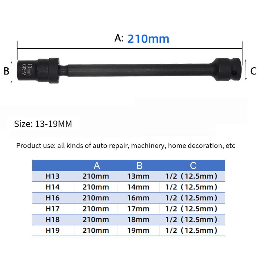 210Mm Drive Sleeve for Solar Photovoltaic Power Station 1/2In Hex ...