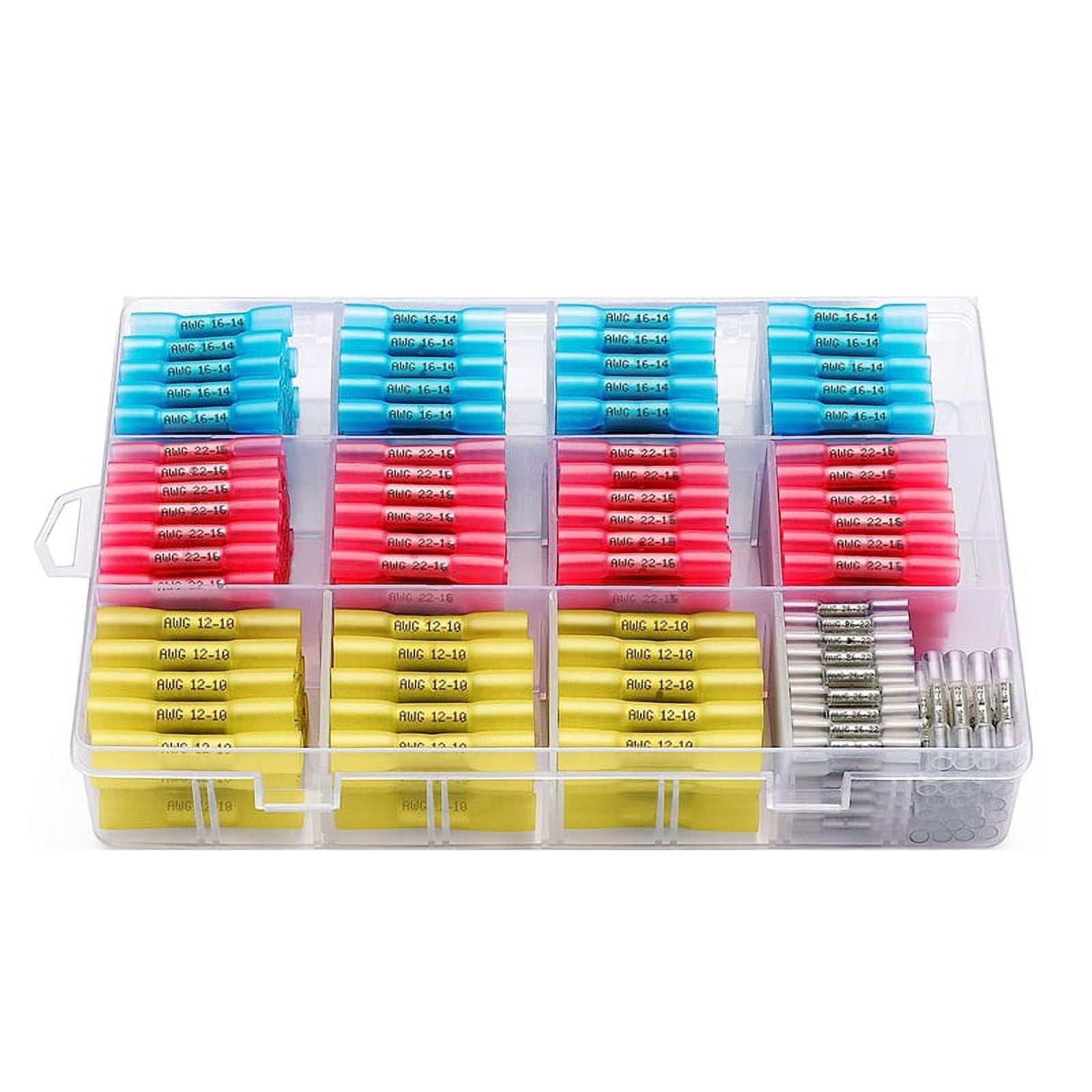 210PCS Heat Shrink Butt Connectors, Marine Grade Electrical Wire ...