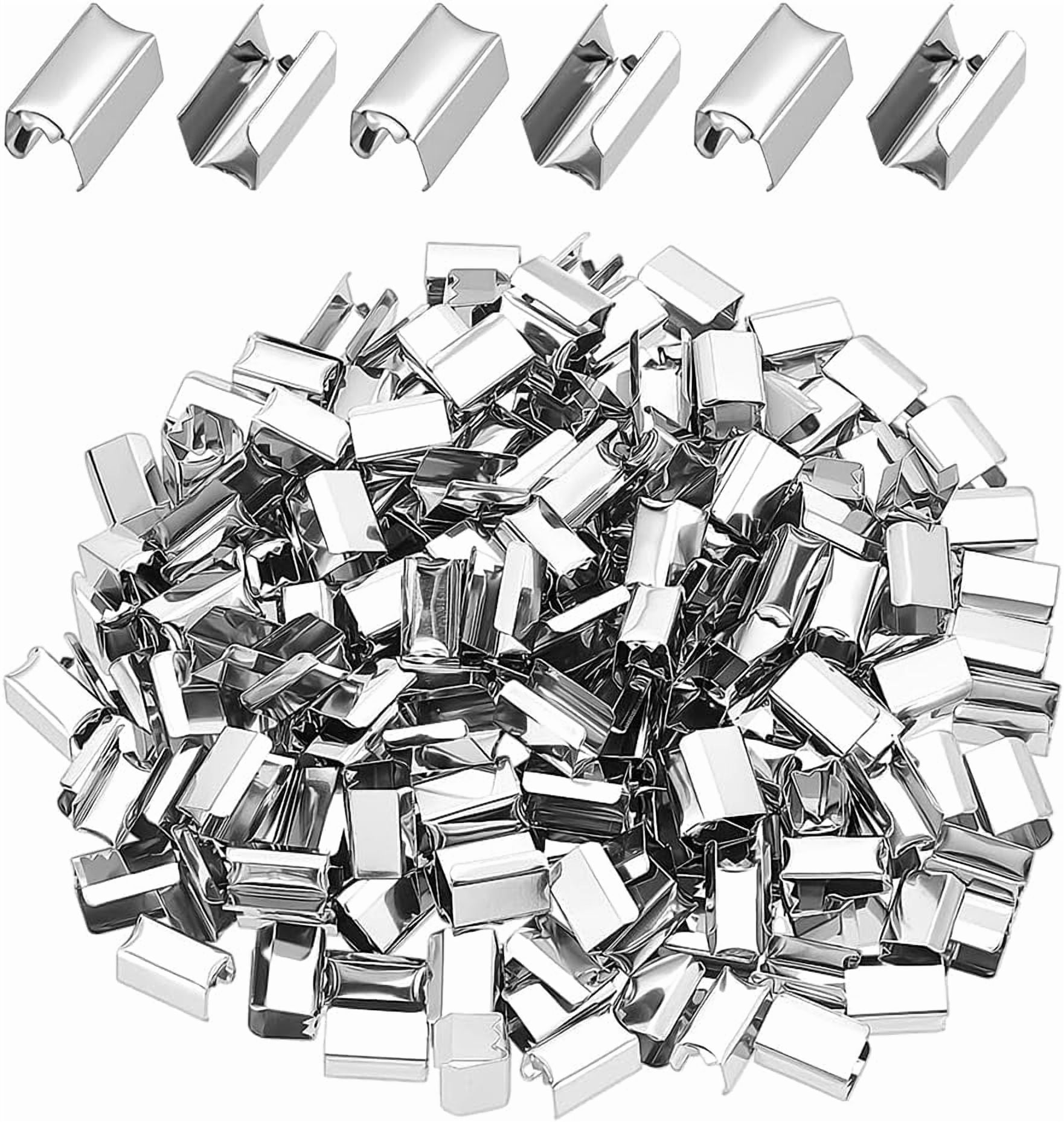210Pcs End Fasteners Crimp Iron Cord Ends Rectangle Folding Crimp Ends ...