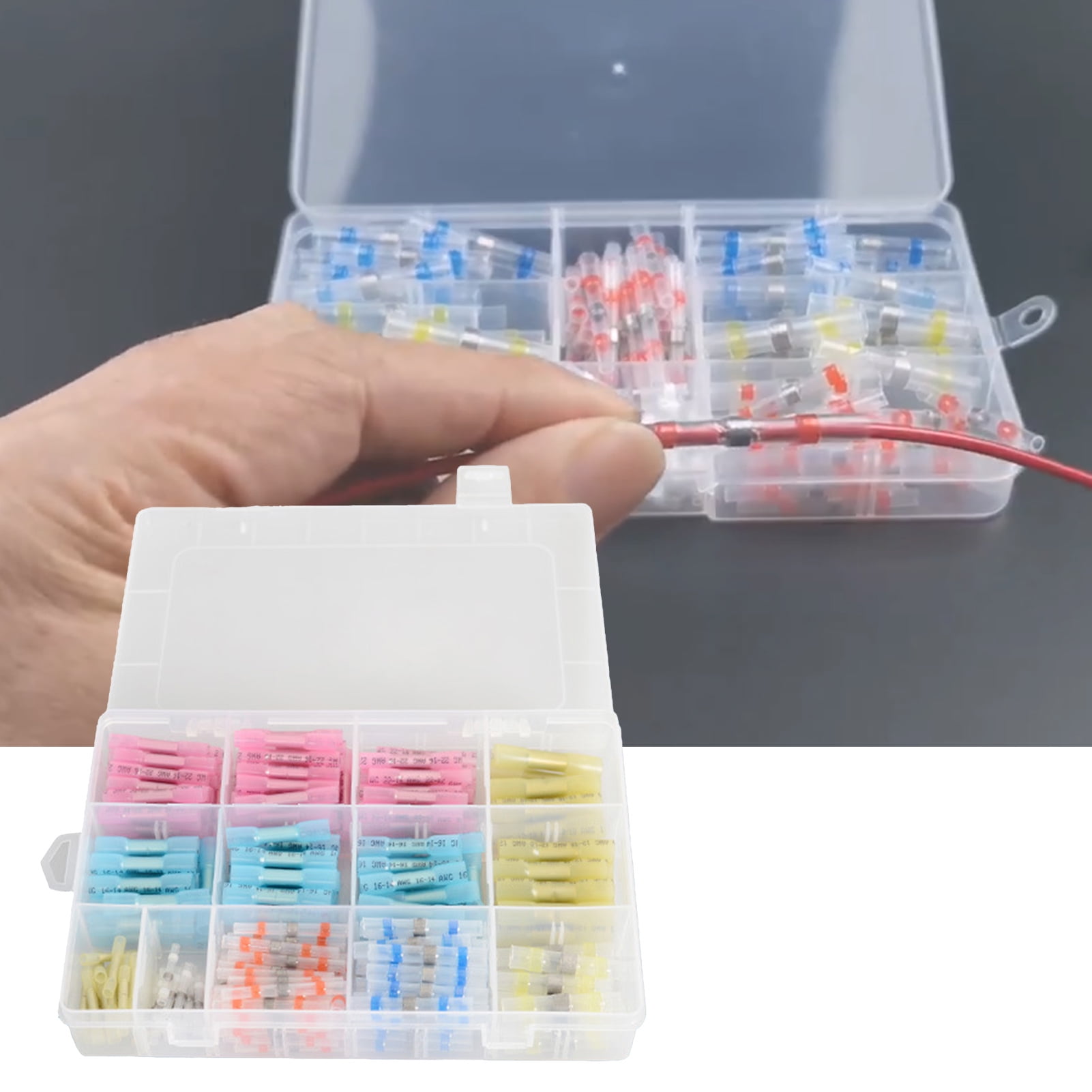 210Pcs Wire Terminals Waterproof Anti-leakage Transparent Tube ...