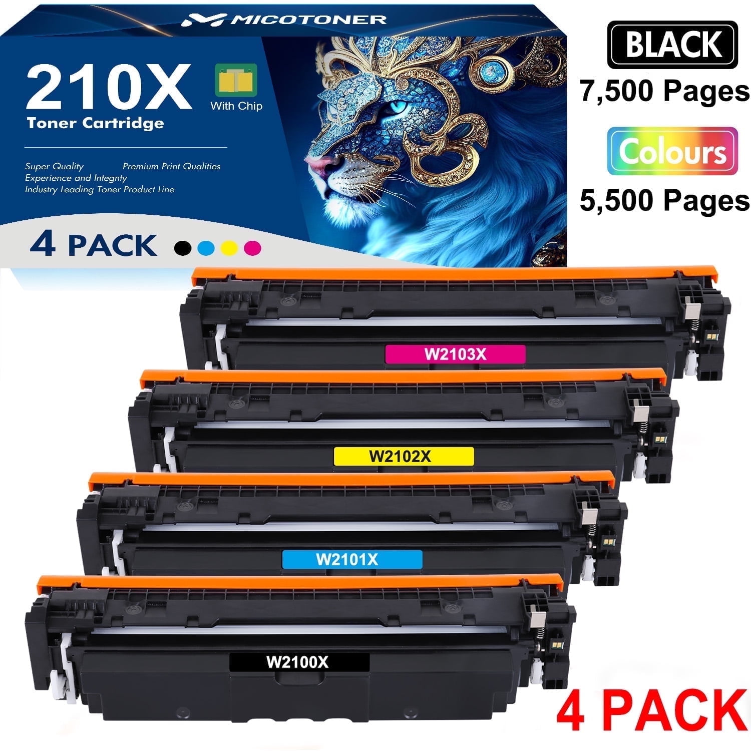 210X High Yield Laserjet 210A Toner Cartridge With Chip Compatible for ...