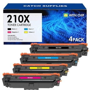 HP 210X High Yield Toner Set, Black, Cyan, Yellow, Magenta, Original ...