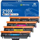 210X Toner 4 Pack (With Chip) Compatible for HP 210A 210X Toner ...