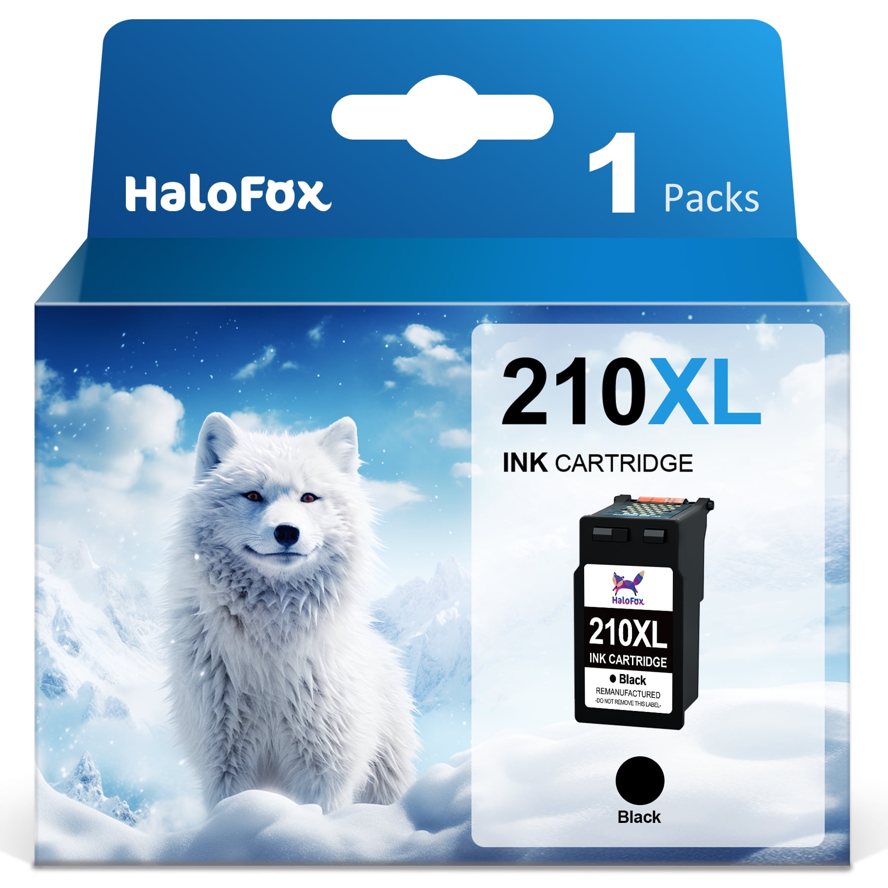 Halofox 210XL Black Ink Cartridge for Canon Printer PG210XL Compatible ...