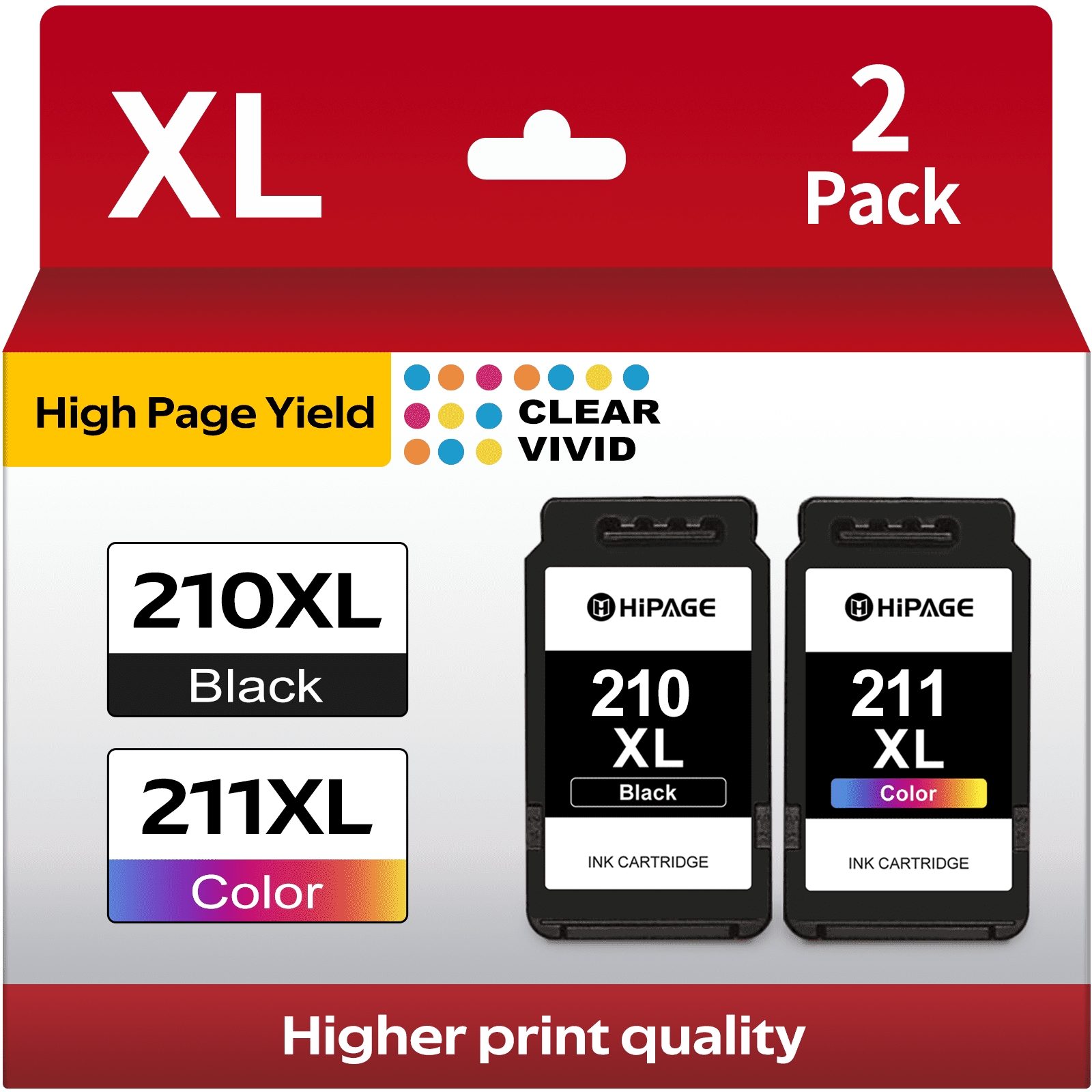 Canon 210XL 211XL Ink Cartridge Combo Pack for Pixma Printers - 2-Pack ...