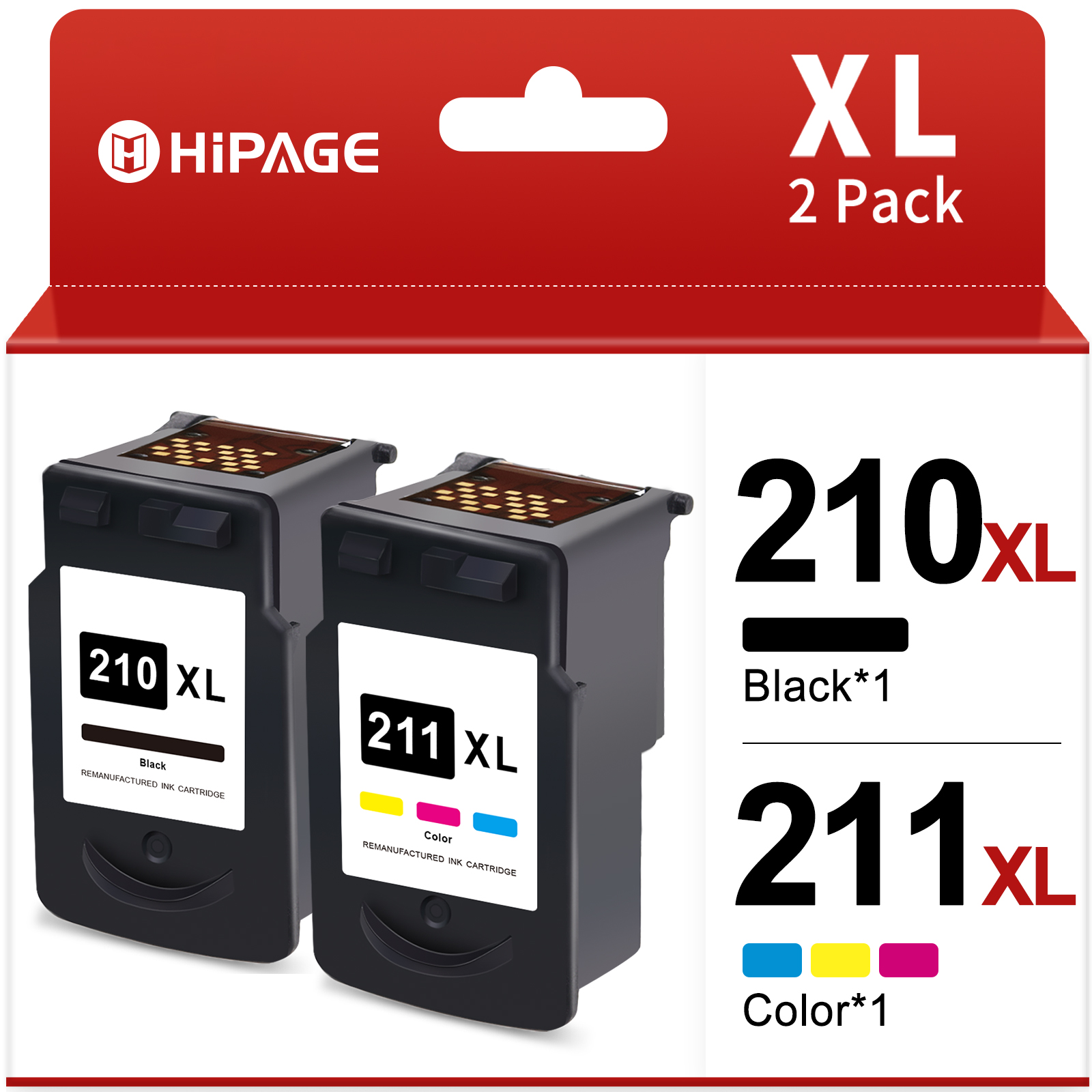 Genuine Canon PG-210XL Black & CL-211XL Color Inks and Paper Combo Pack ...