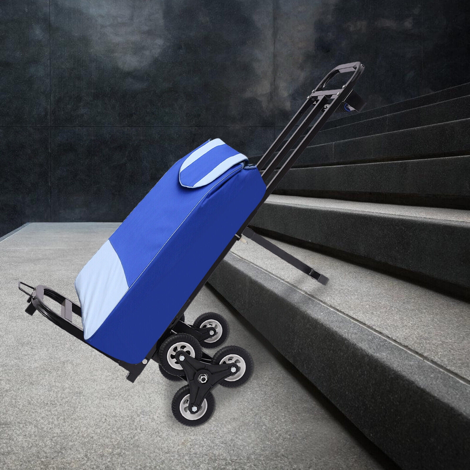 210kg/460lbs Capacity Stair Climbing Trolley Cart, Folding Portable ...