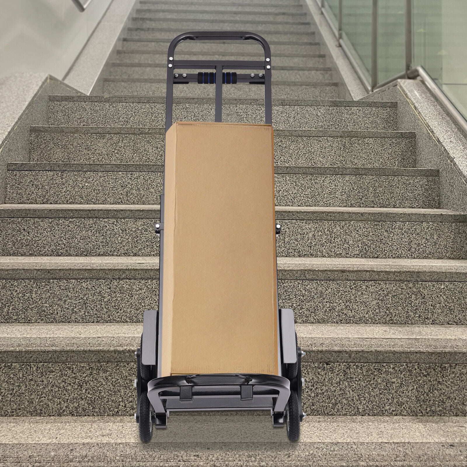 210kg Stair Climbing Cart Trolley Stair Climber Hand Truck with 29-45in ...