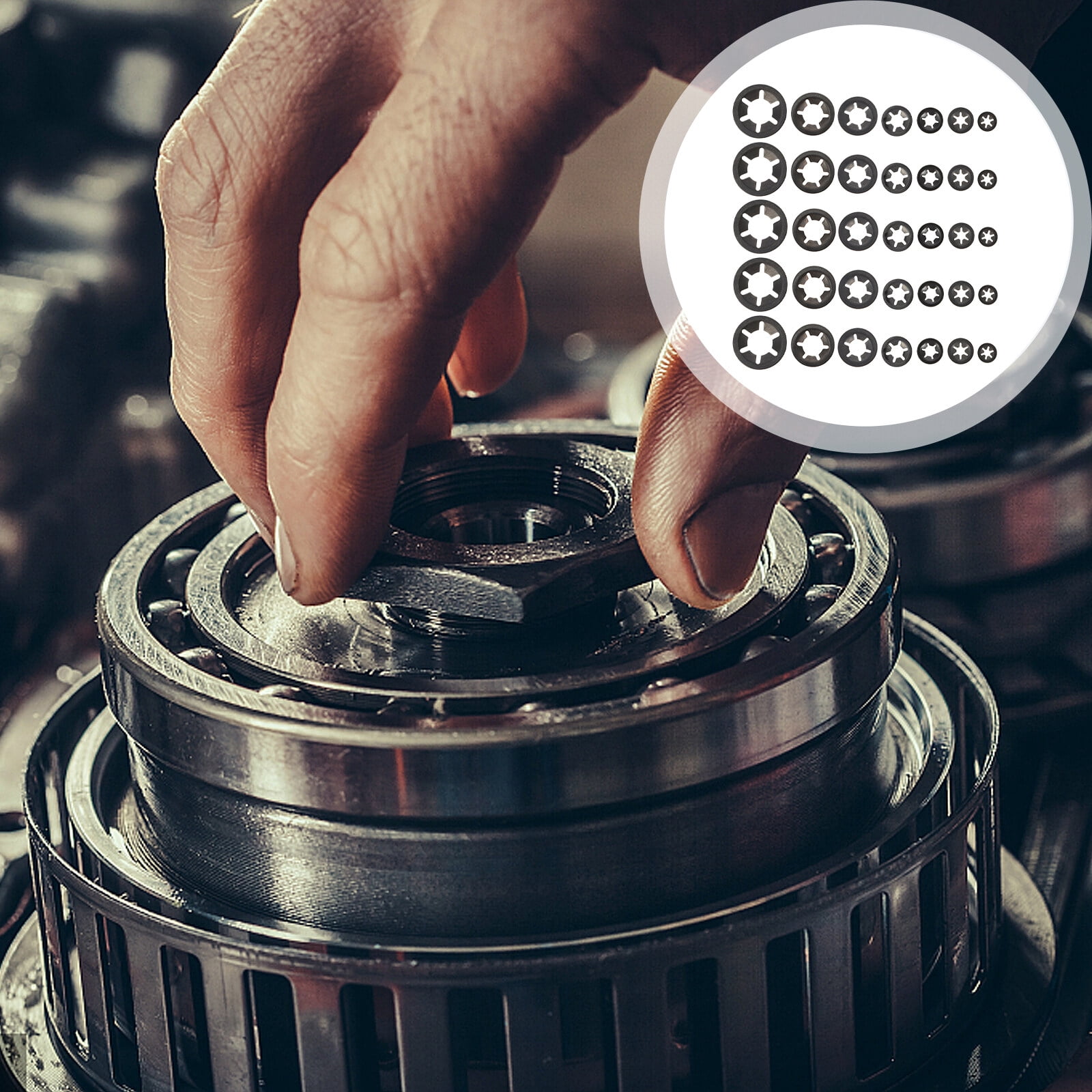 210pcs Metal Internal Washer Rings Push On Clips Fasteners for ...