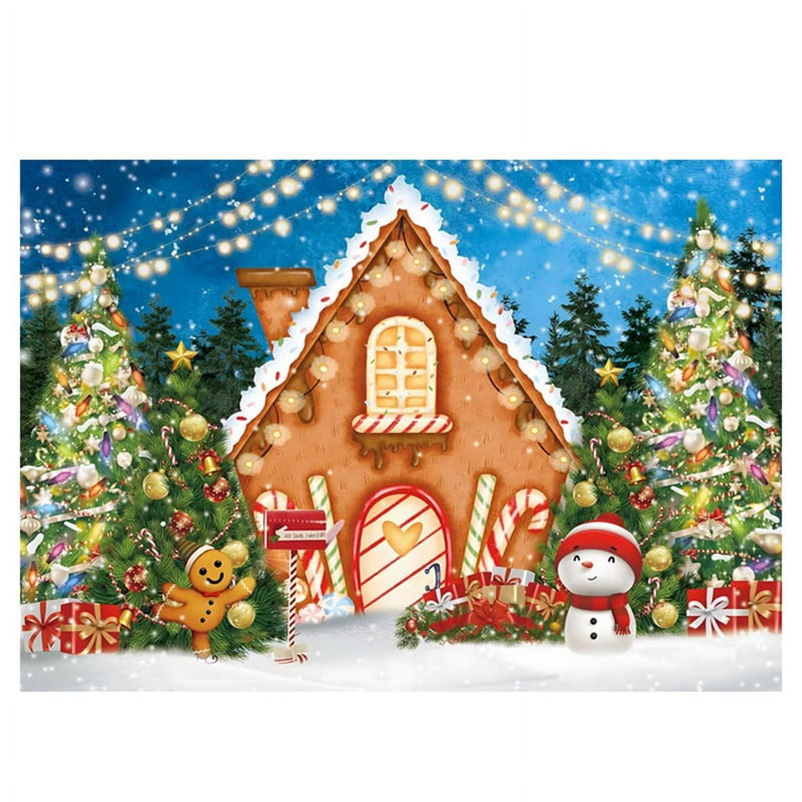 210x150cm Christmas Gingerbread Gingerbread House Candy House ...