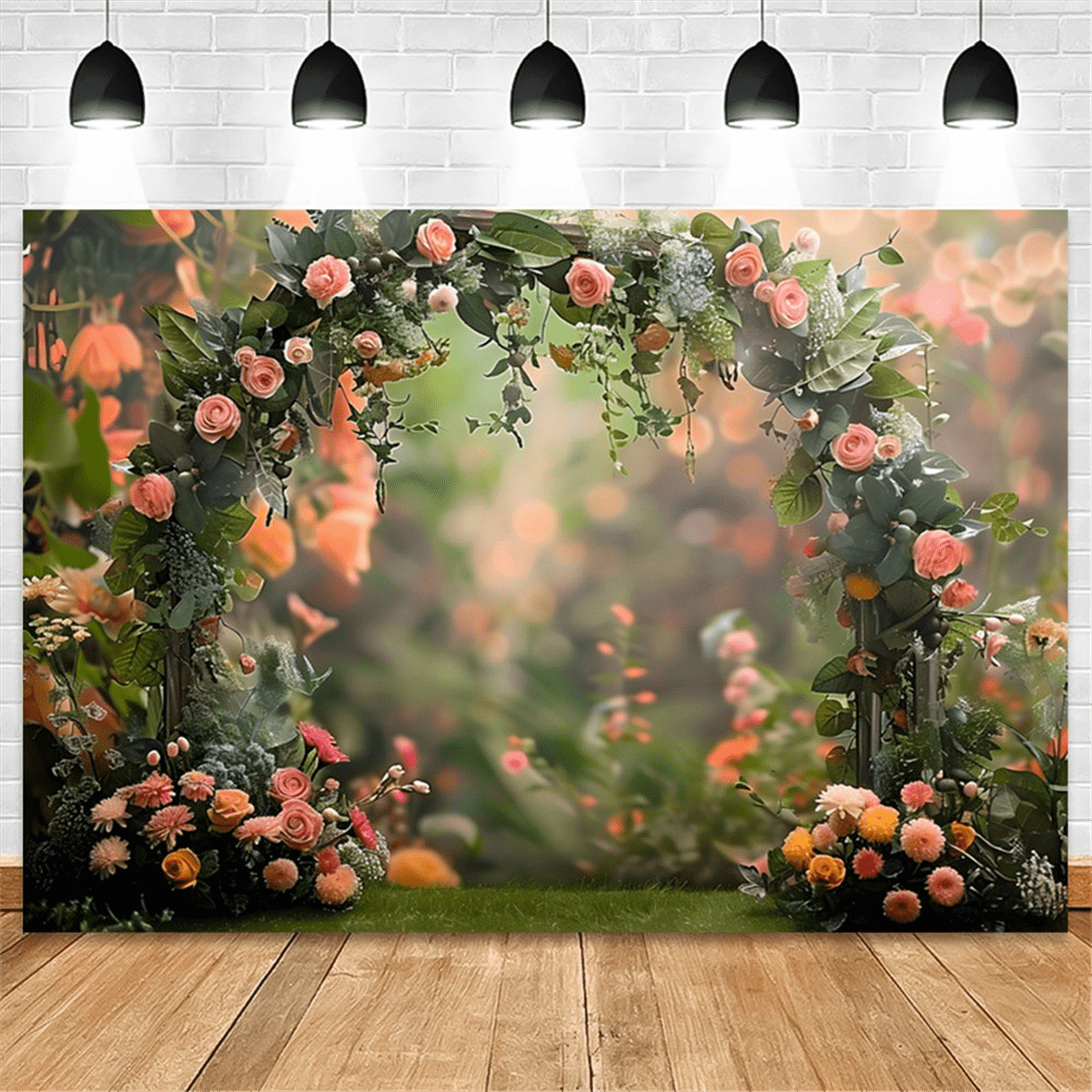 210x150cm Photography Background Fabric Wreath Scenery Wedding 3D ...