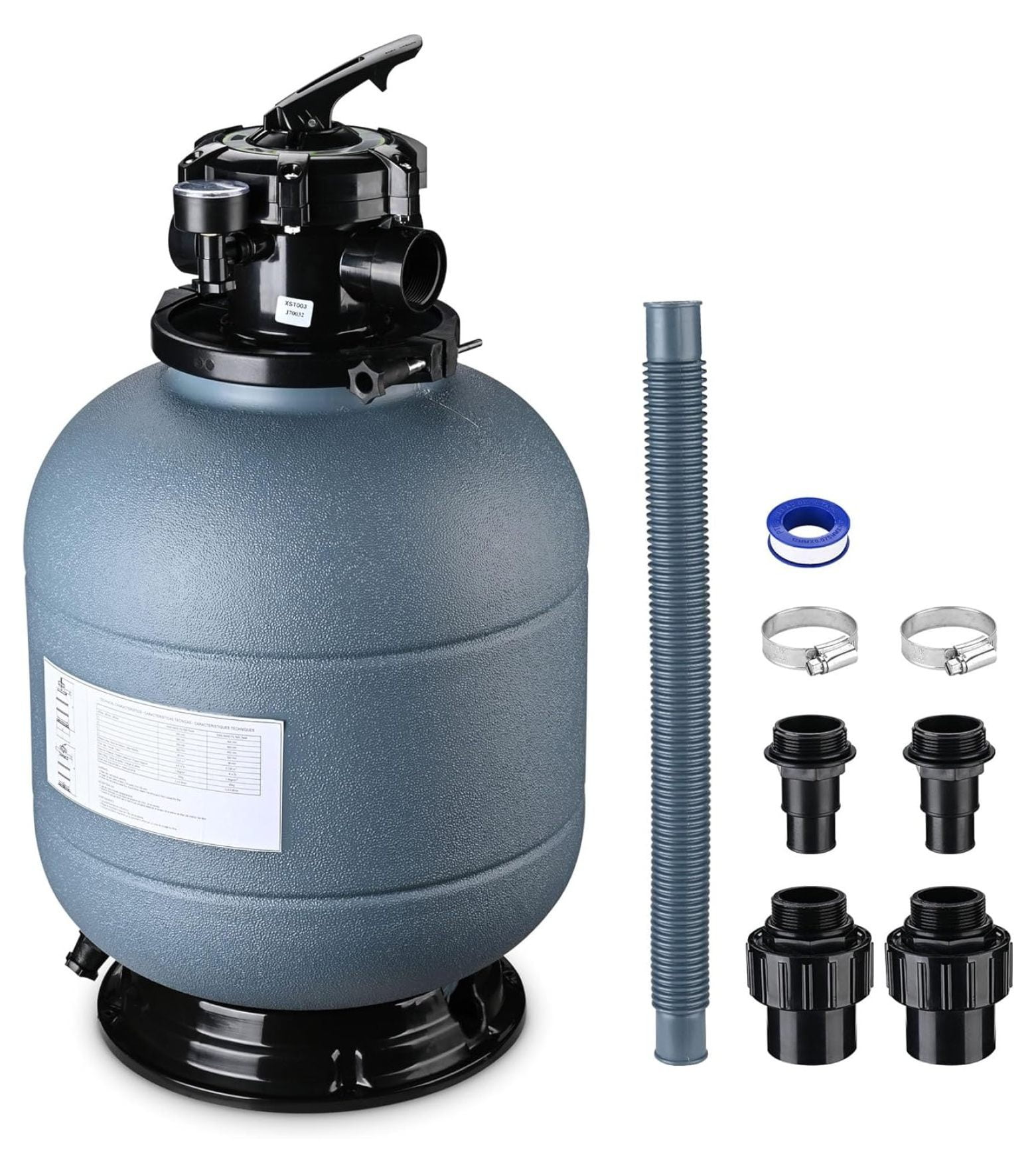 2112 GPH 16" Above Inground Swimming Pool Sand Filter System 5-Way ...