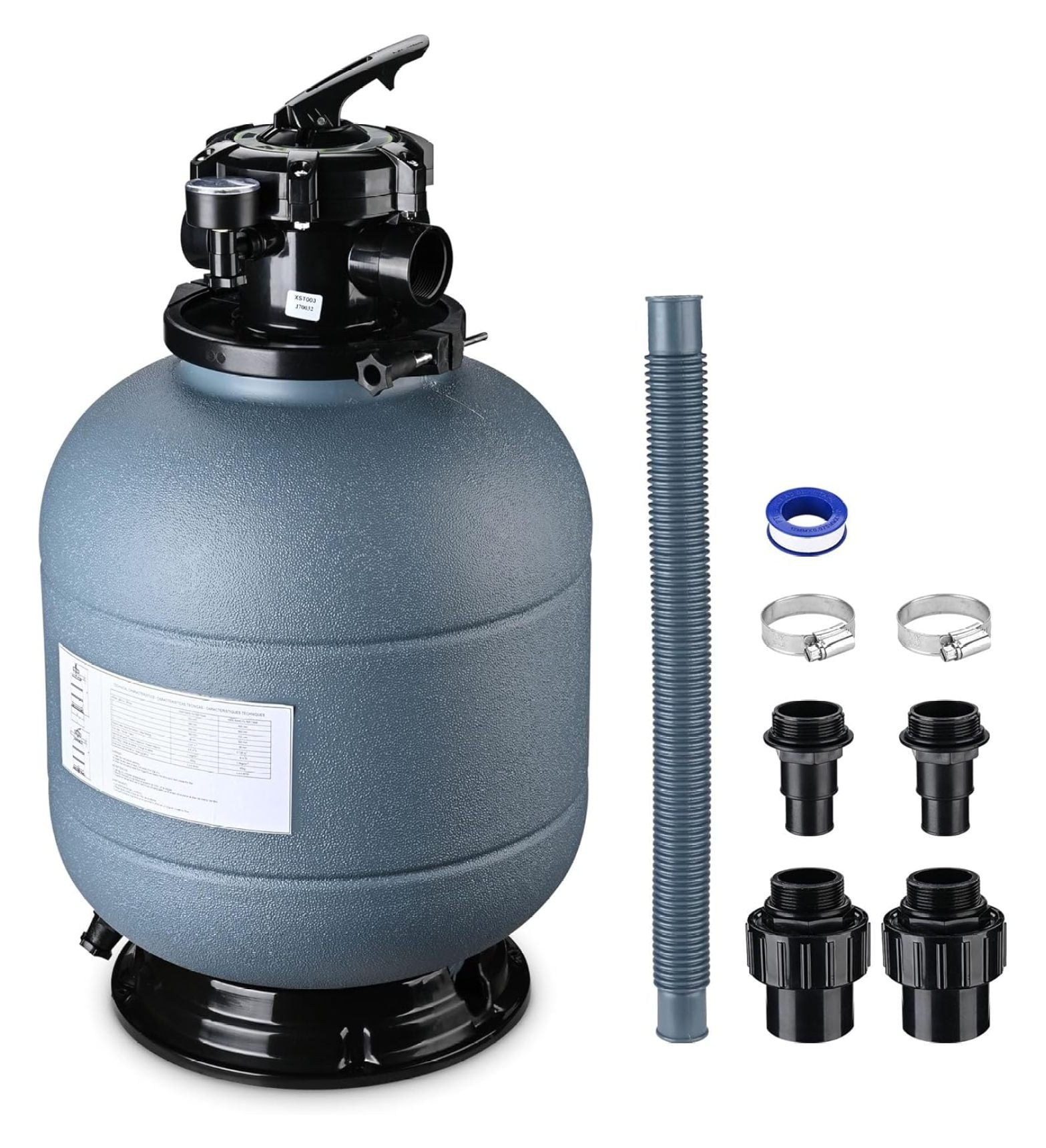 2112 GPH 16" Above Inground Swimming Pool Sand Filter System 5-Way ...