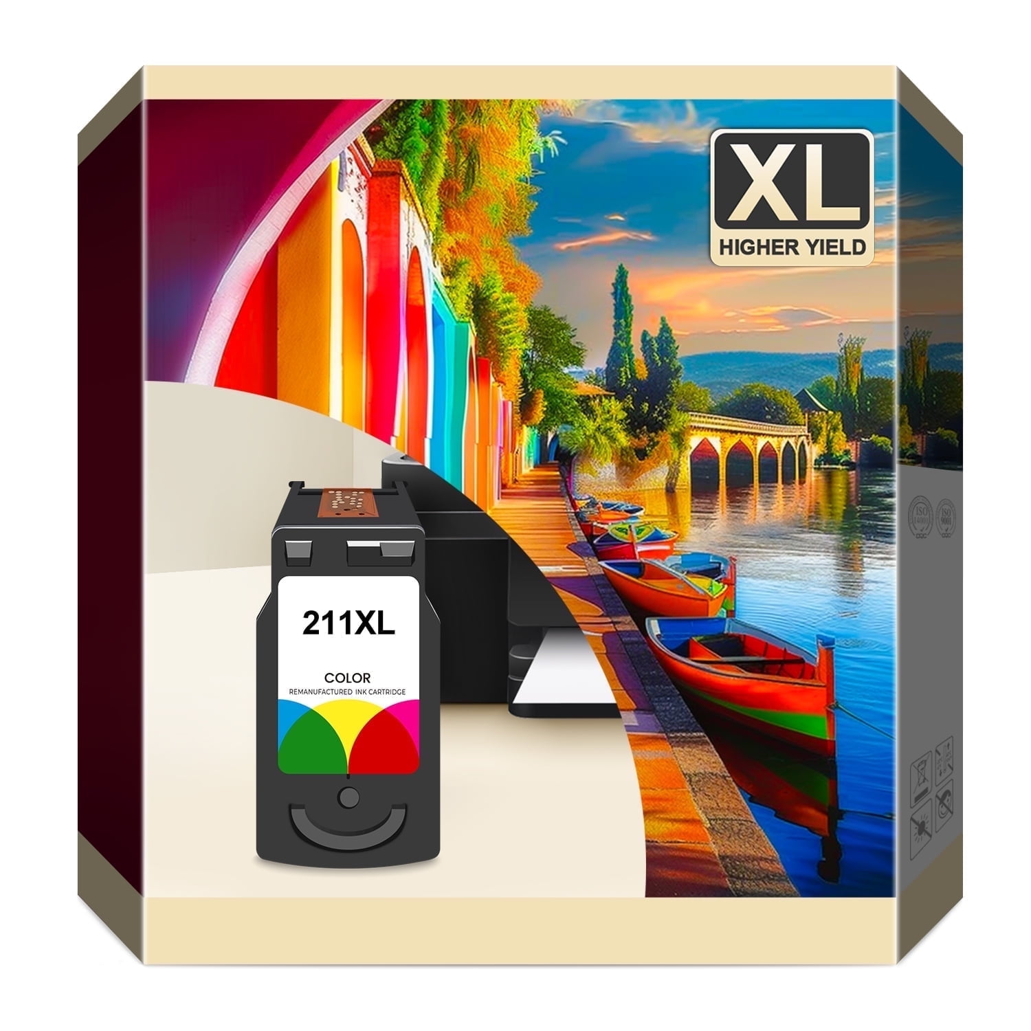 211XL Color Ink Cartridge Replacement for Canon Ink 211 for Canon Pixma ...