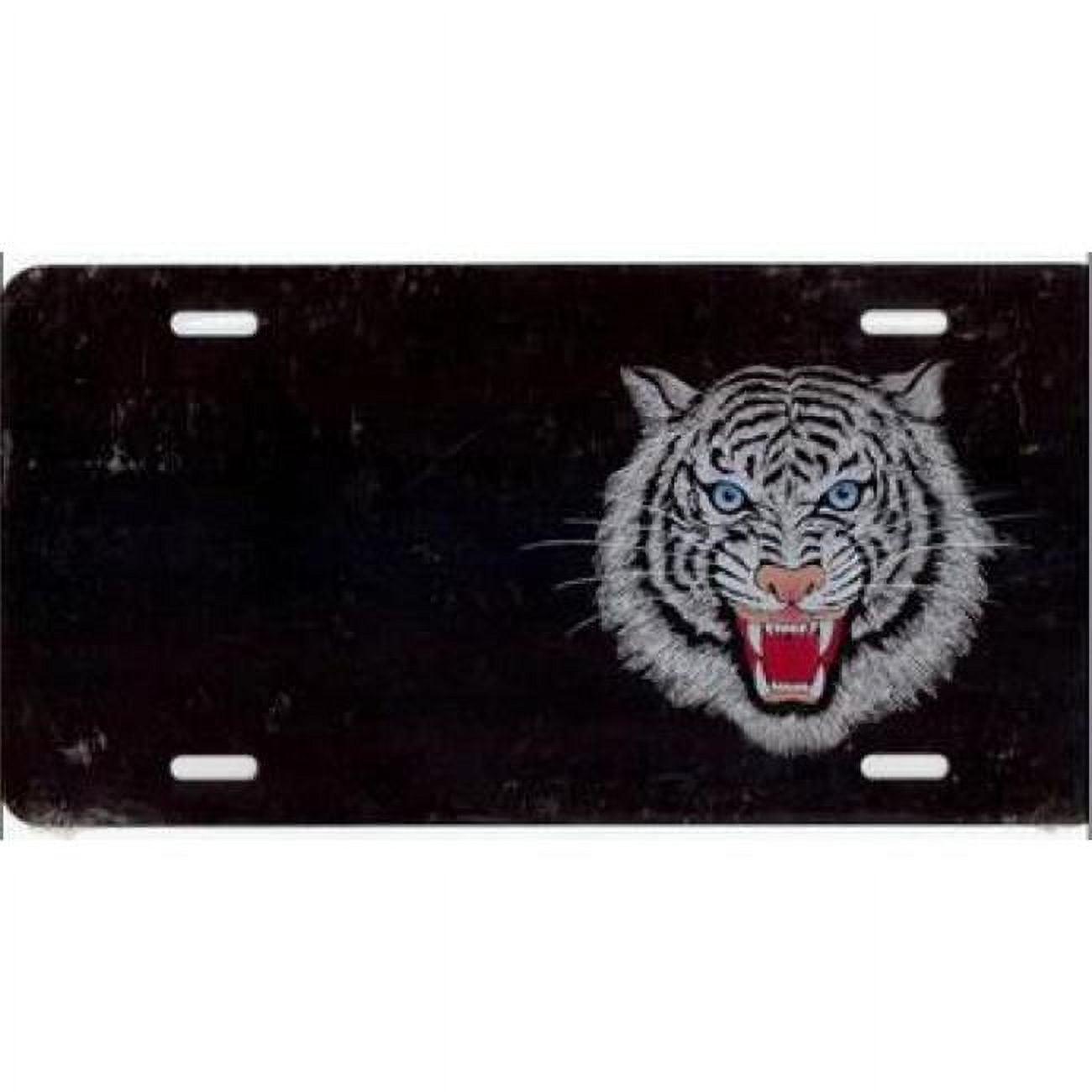 212 Main 03-1286 6 x 12 in. White Tiger Offset License Plate, Free ...