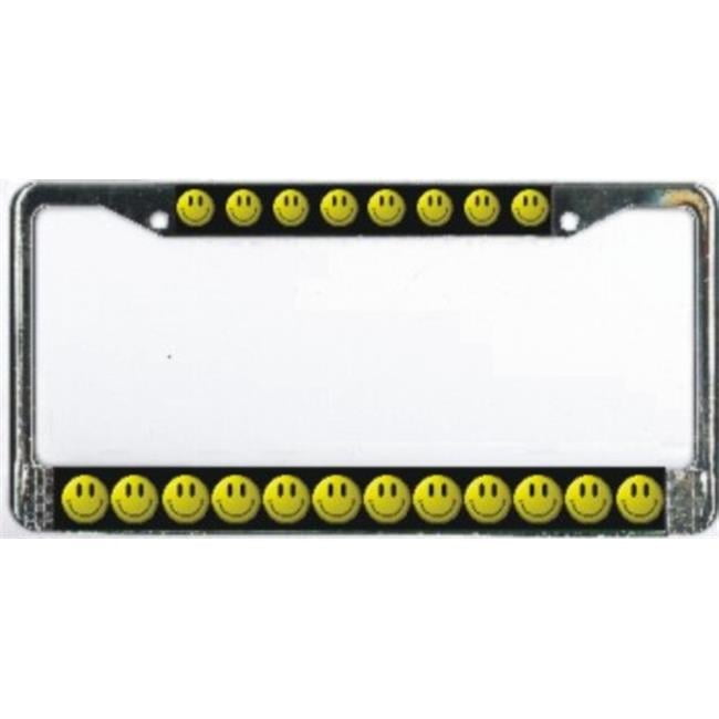 212 Main 038-1015-00 Smiley Face on Black Photo License Plate Frame ...