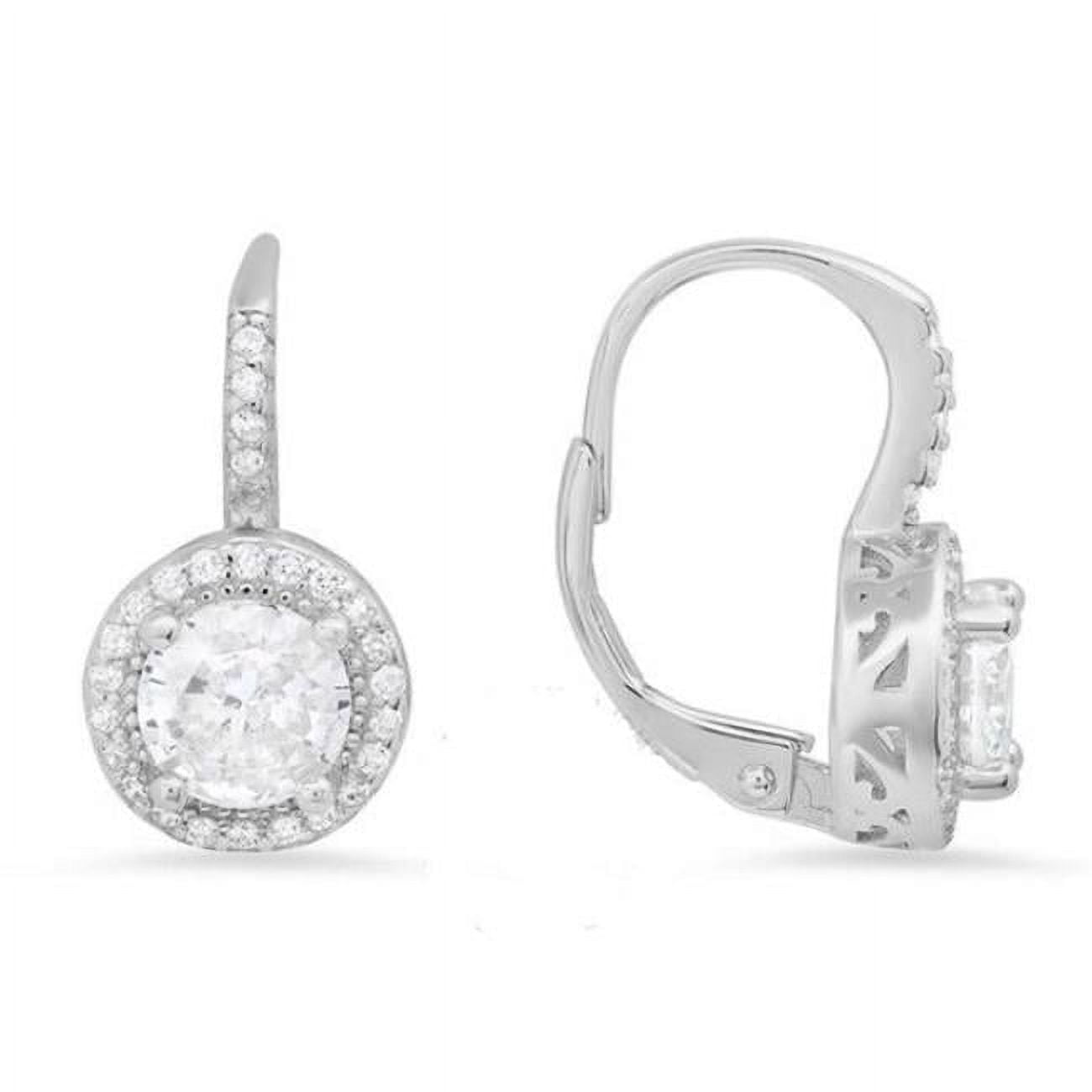212 Main 04-162-DSE Womens Sterling Silver Round-Cut Cubic Zirconia ...