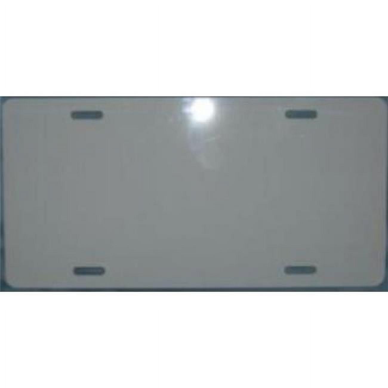 212 Main 040WHITE 6 x 12 in. 0.040 Blank Glossy White Aluminium License ...