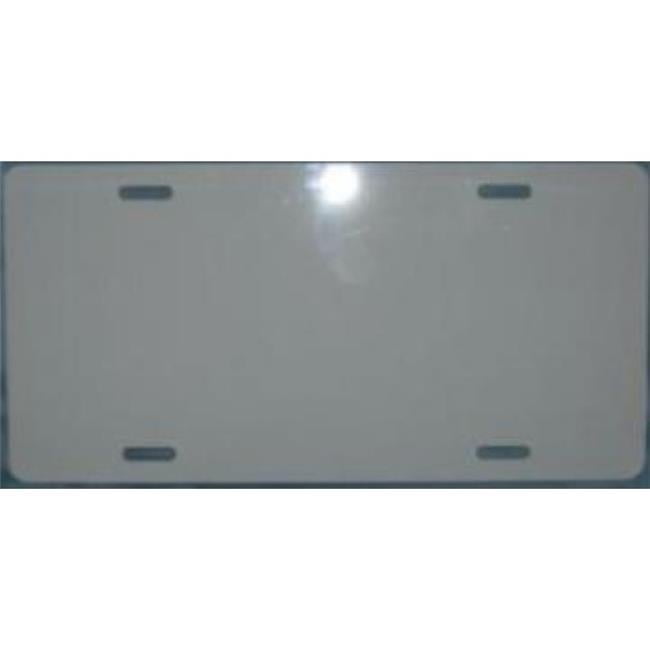 .040 Blank White Glossy 6" x 12" Aluminum License Plate for Auto or ...