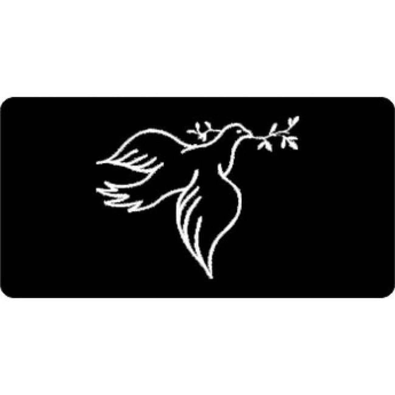 212 Main 050-0665-00 6 x 12 in. Centered White Dove with Olive Branch ...