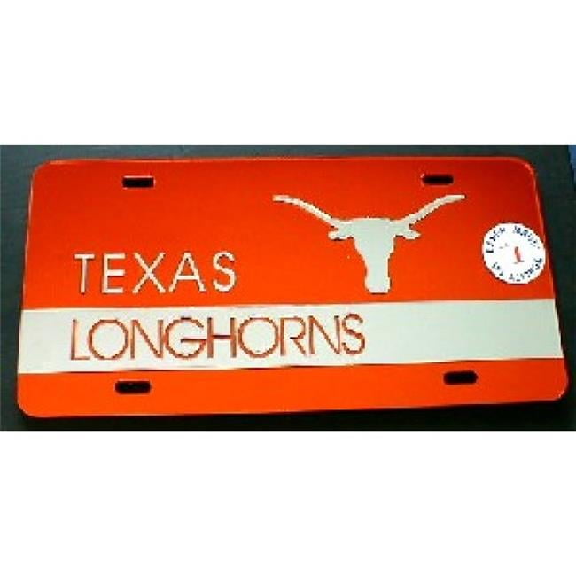 212 Main 22-192063 6 x 12 in. Texas Longhorns Orange Laser Team License ...