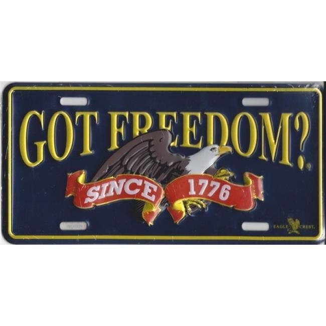 212 Main 26024EC 6 x 12 in. Got Freedom Since 1776 Metal License Plate ...