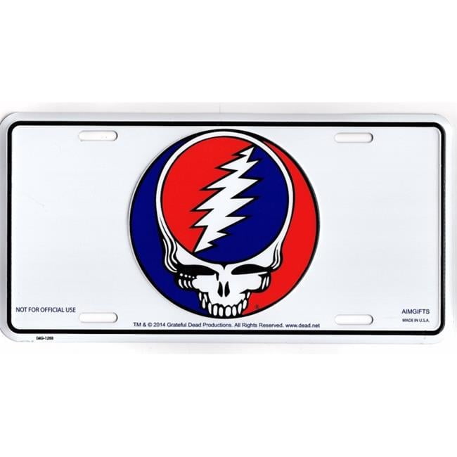 212 Main 6 x 12 in. Grateful Dead Steal Your Face Skull Metal License ...