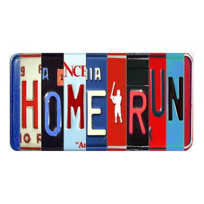 212 Main 6 x 12 in. Home Run Cut Style Metal Art License Plate ...