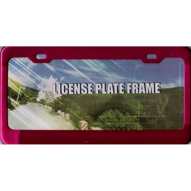 Hot Pink Anodized Aluminum License Plate Frame - Walmart.com