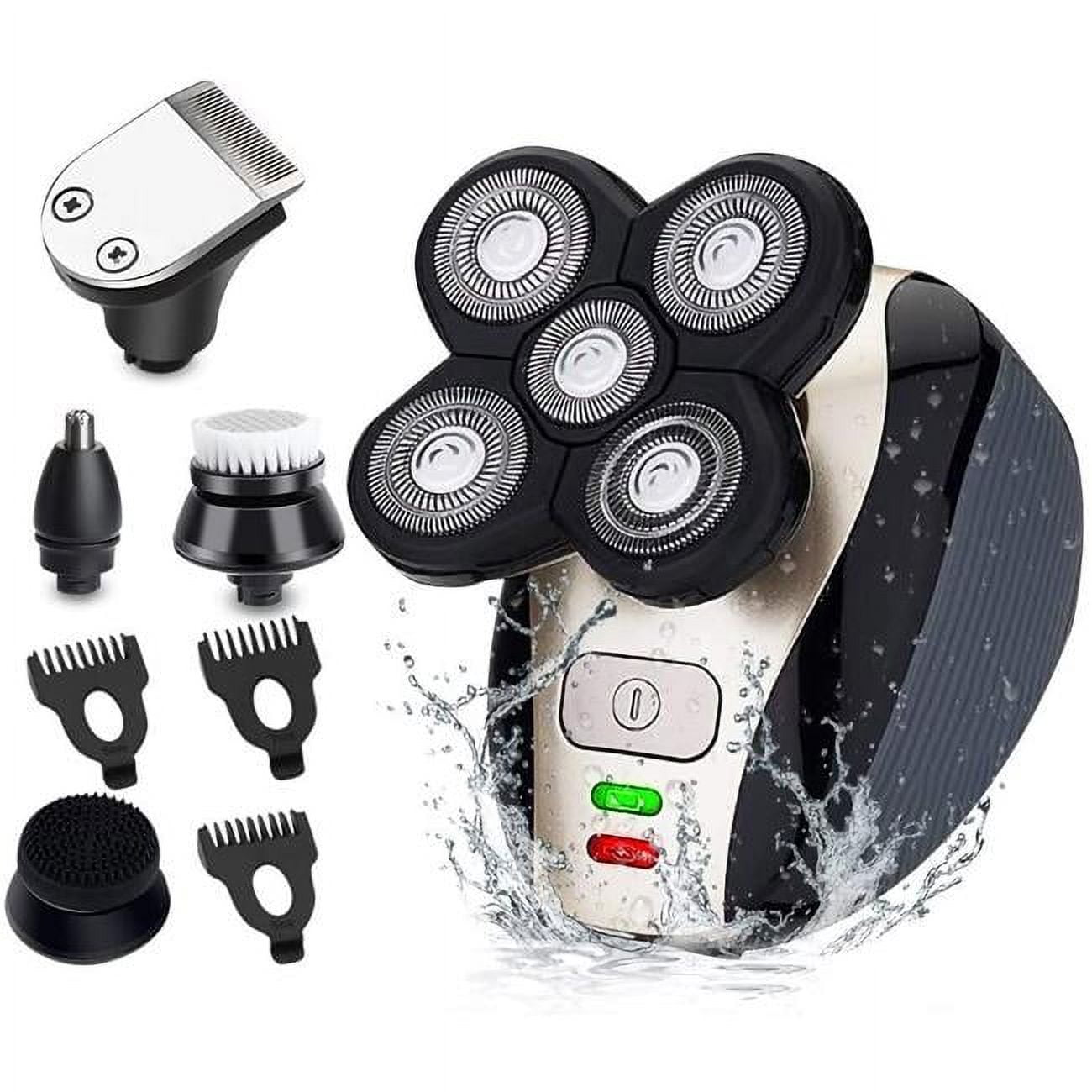 212 Main Igia 5 in 1 Rechargeable Head Shaver, Black, Cutting Edge Dual ...