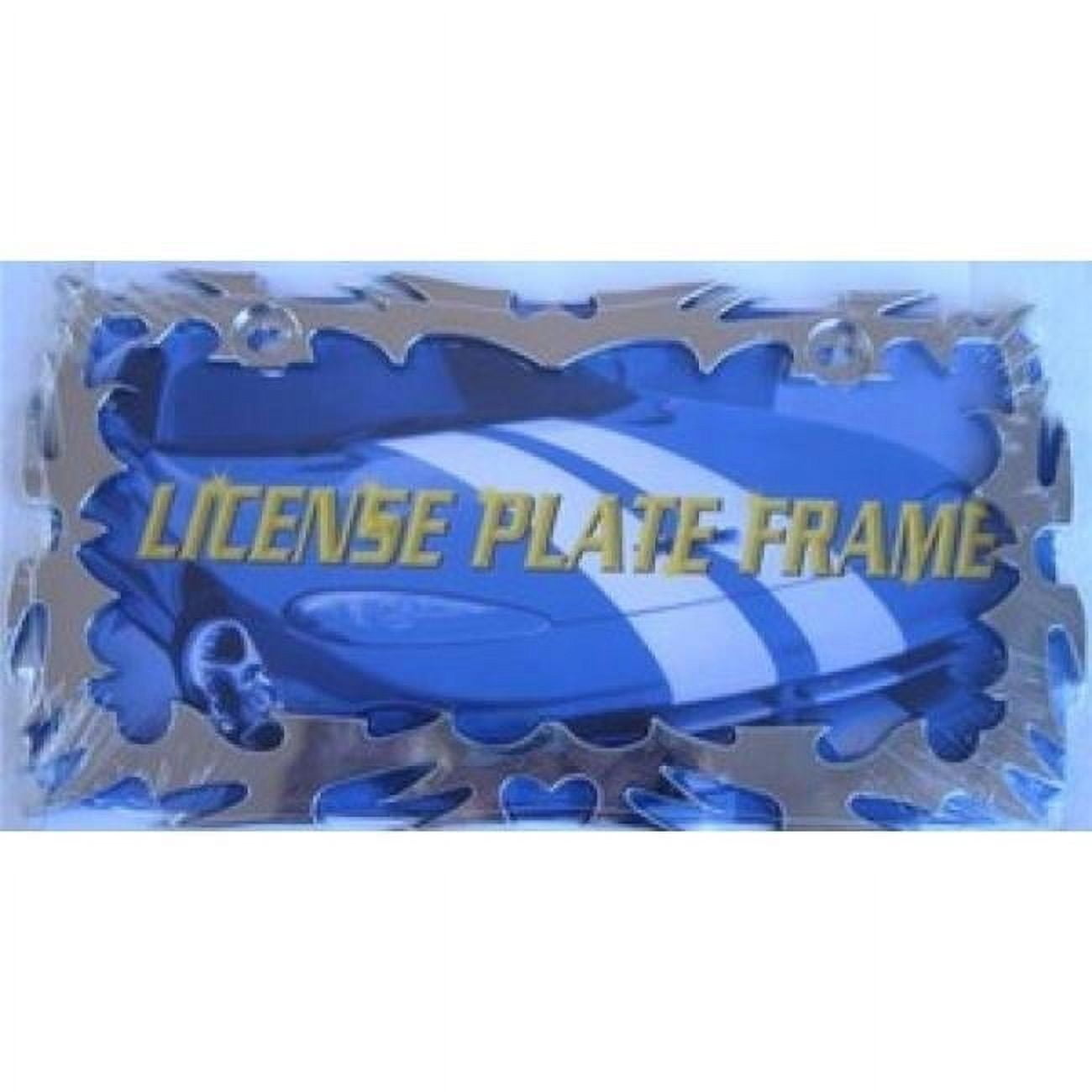 212 Main DF138C 6 x 12 in. Jagged Edge Chrome License Plate Frame, Free ...