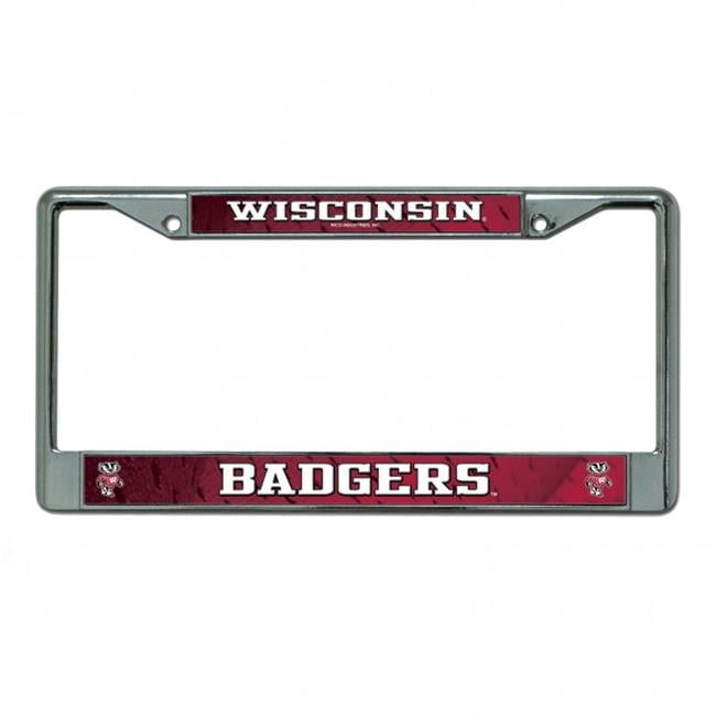Wisconsin Badgers Chrome Metal License Plate Frame - Walmart.com