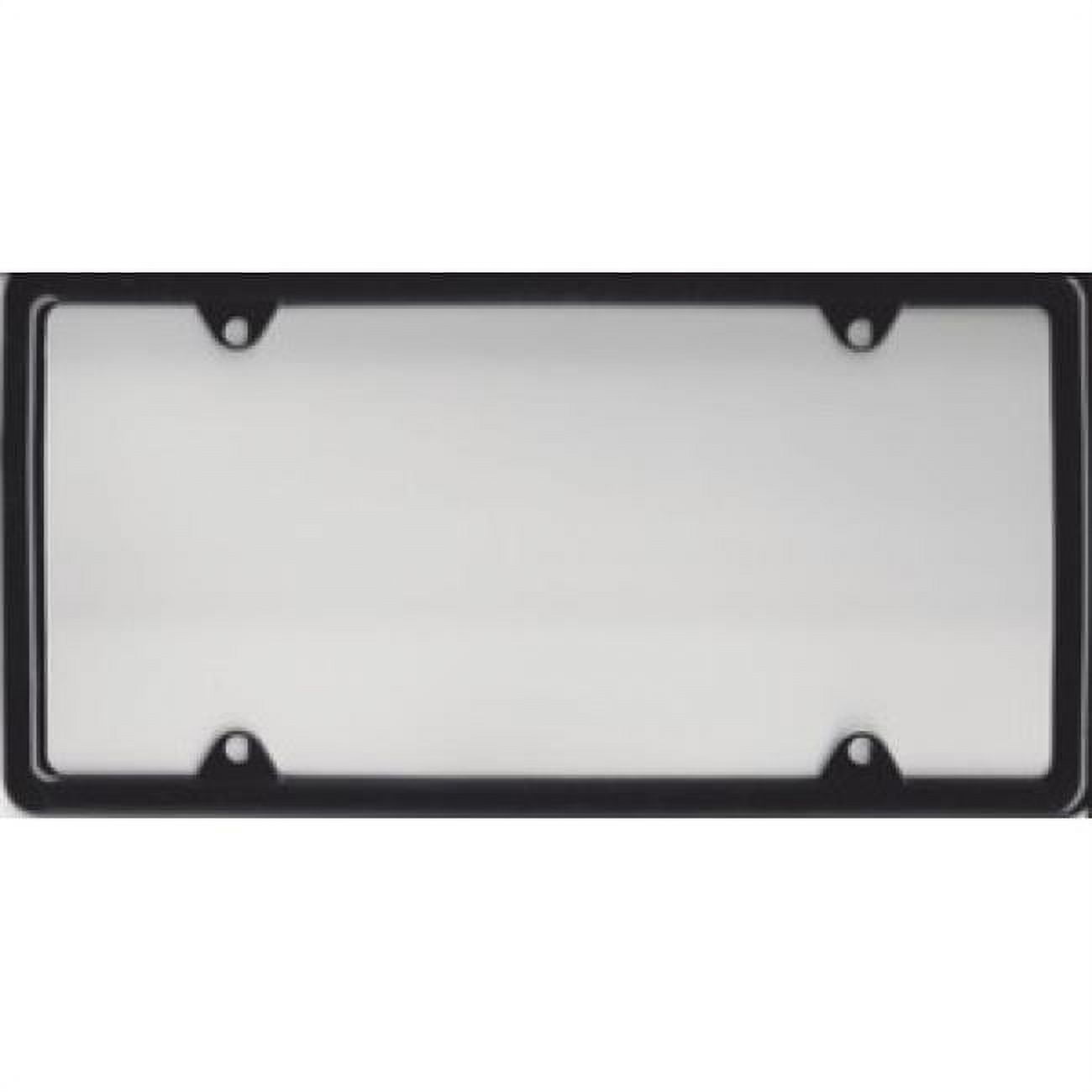 212 Main FSSI600BLCK Plain Black Metal License Plate Frame Kit, Free ...