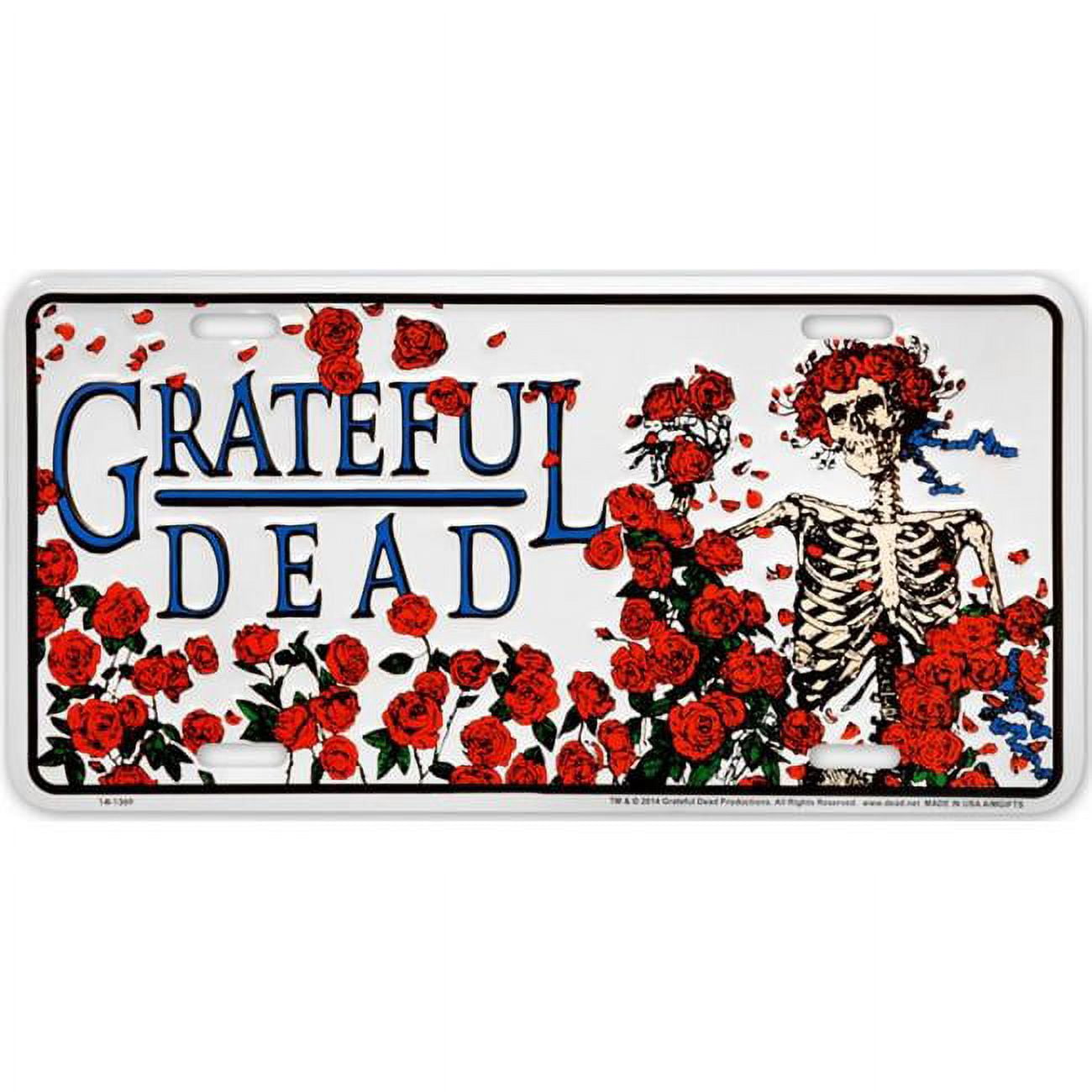 212 Main GD8302 6 x 12 in. Grateful Dead Roses Metal License Plate ...