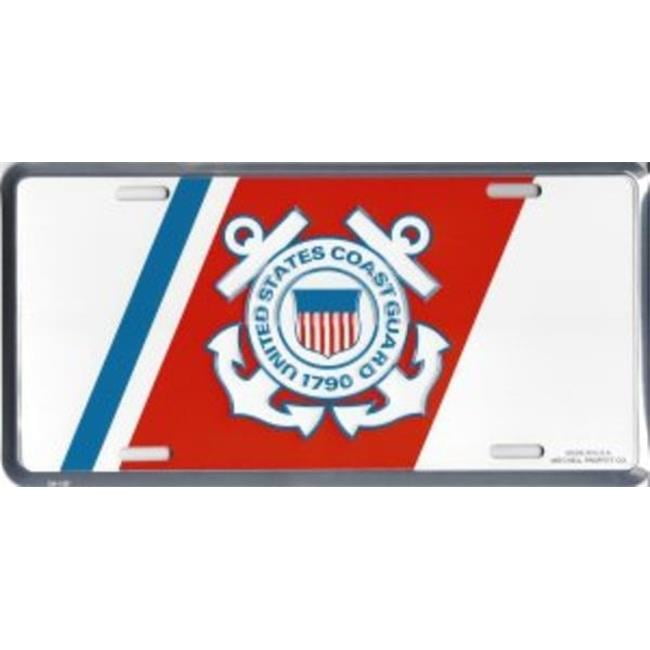 212 Main LCG02 6 x 12 in. U.S. Coast Guard Insignia License Plate ...