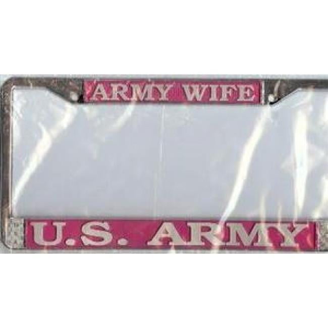 212 Main LFA15 U.S. Army Wife Chrome License Plate Frame, Free Screw ...