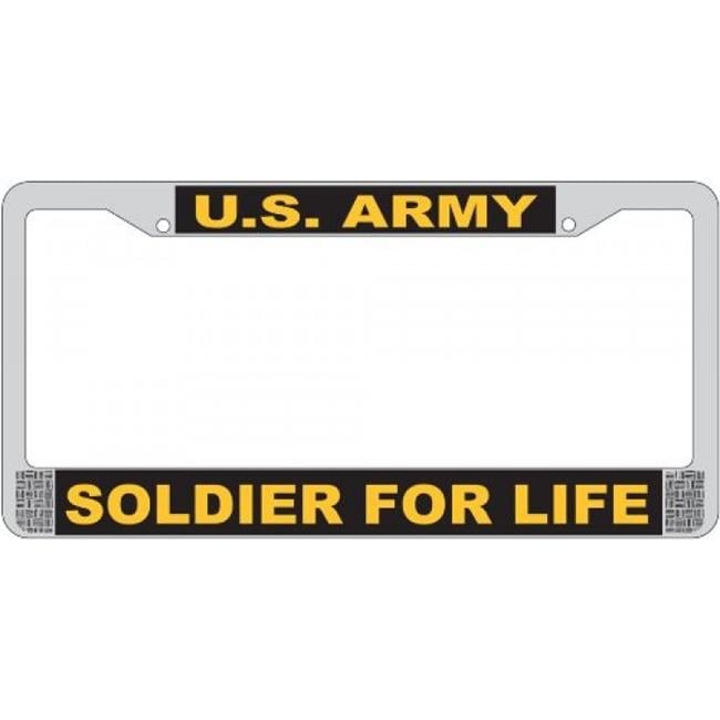 212 Main LFA37 6 x 12 in. U.S. Army Soldier for Life Chrome License ...