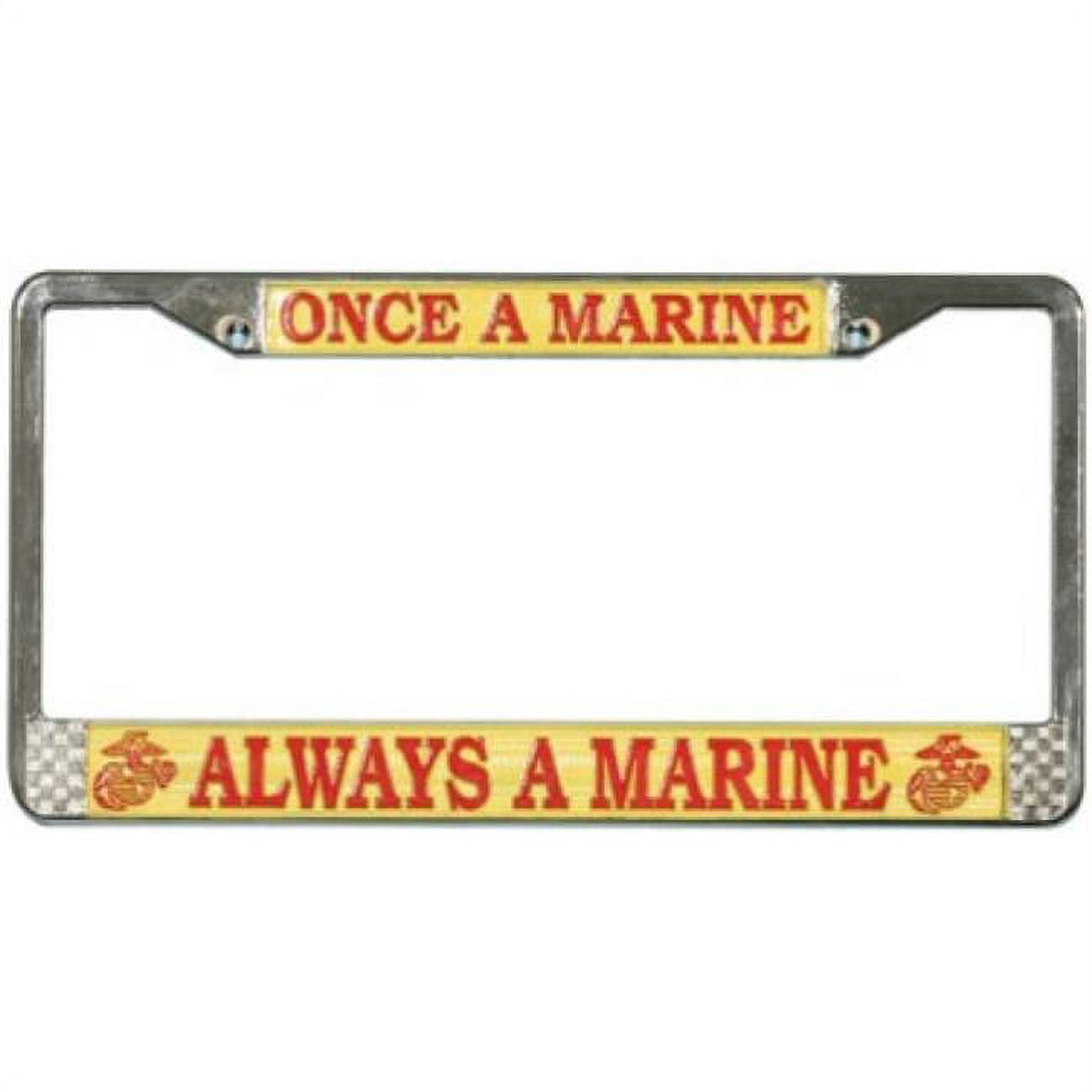 212 Main LFM10 Once a Marine Always a Marine Chrome License Plate Frame ...