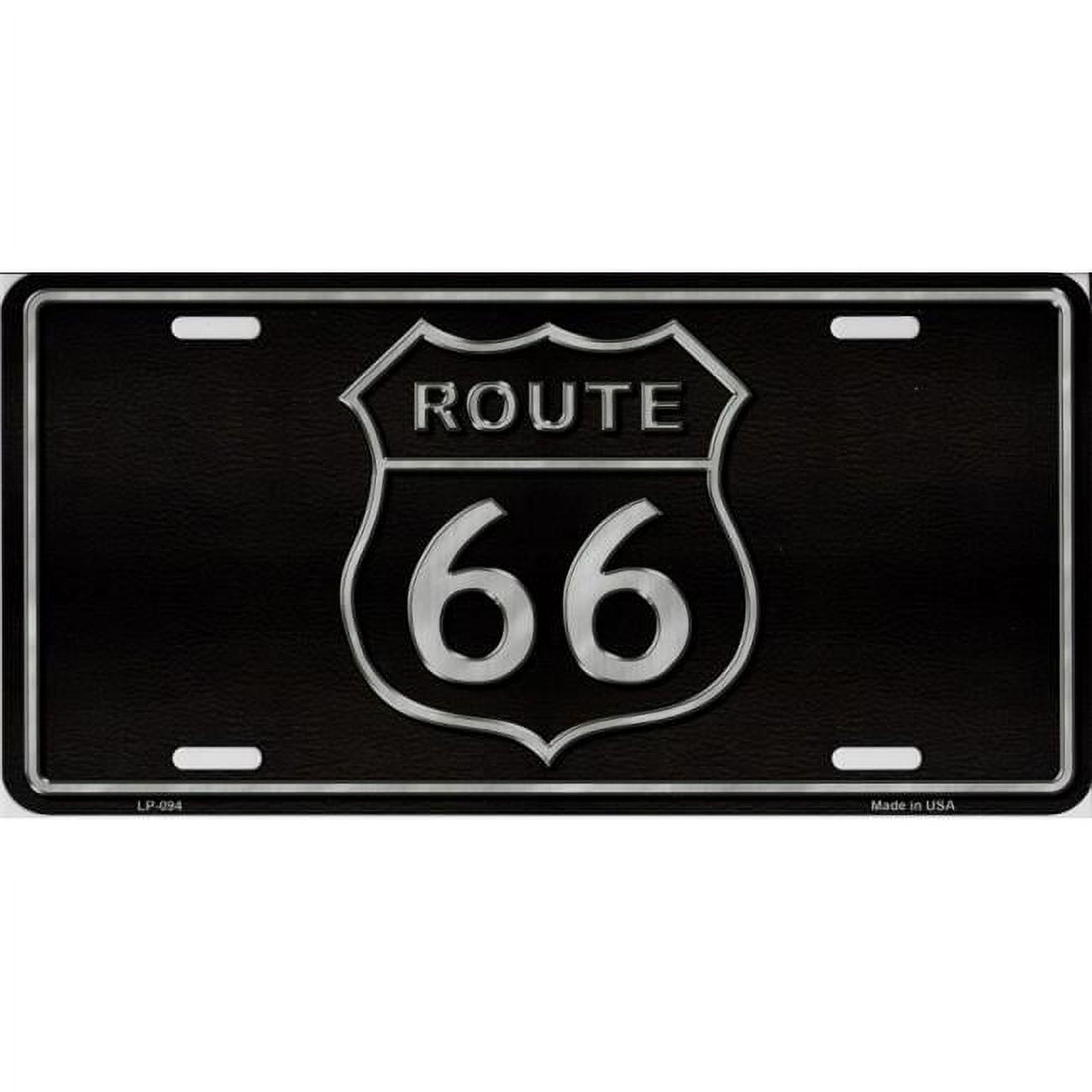212 Main LP-094 6 x 12 in. Route 66 Black Metal License Plate - Walmart.com