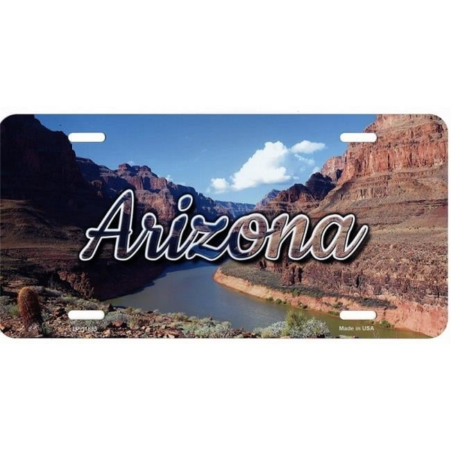 Arizona Scenic Background Metal License Plate - Walmart.com