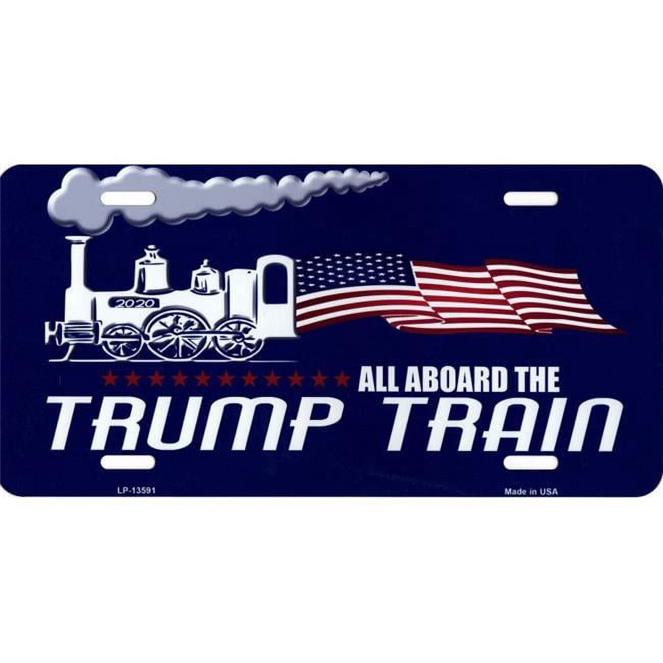 212 Main LP-13591 6 x 12 in. Trump Train Metal License Plate - Walmart ...