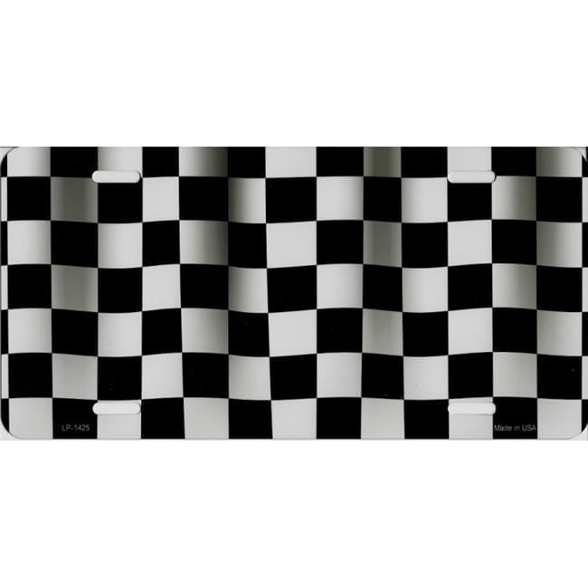Checkered Flag Metal License Plate - Walmart.com