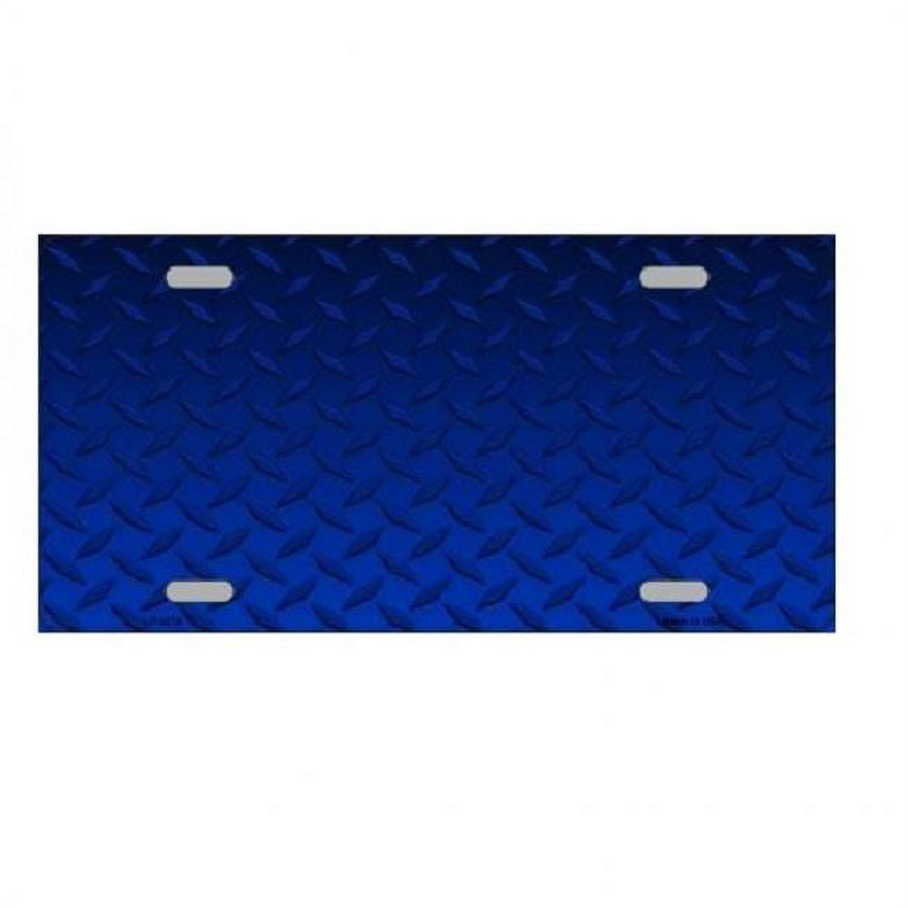 212 Main LP-2270 6 x 12 in. Diamond Plate Blue Background Metal License ...